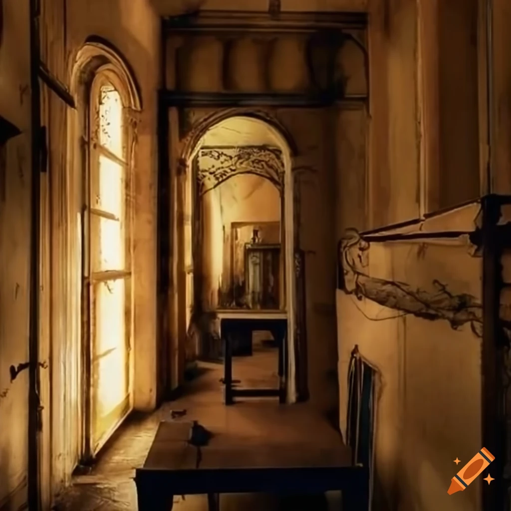 The inside of an old italian factory, vermeer style