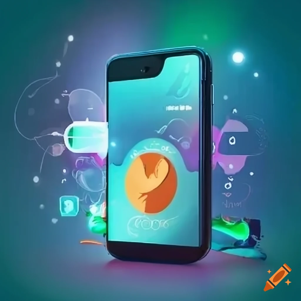 Mobile phone interface asking user to click on accept on Craiyon