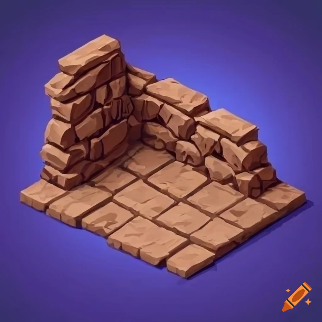 Sandstone rpg tiles isometric on Craiyon