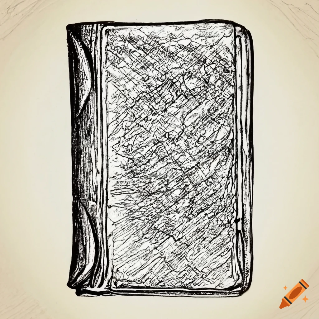 Open Book Pencil Drawing