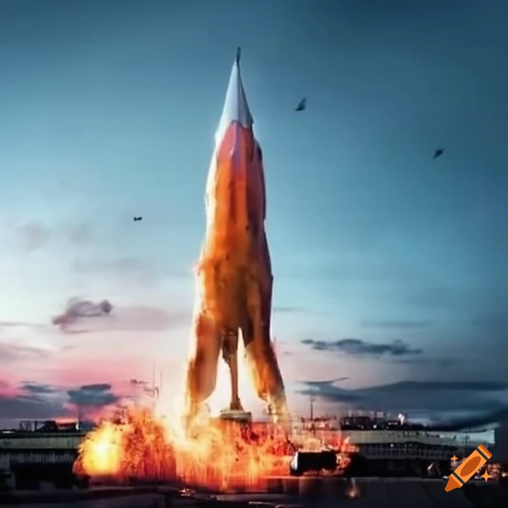 Une fusée au dessus de paris