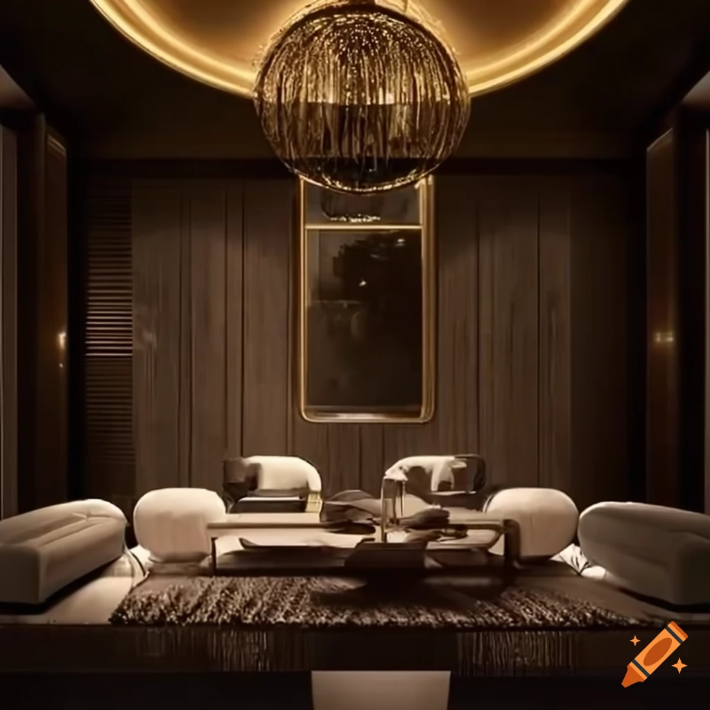 Luxury living room in the clouds