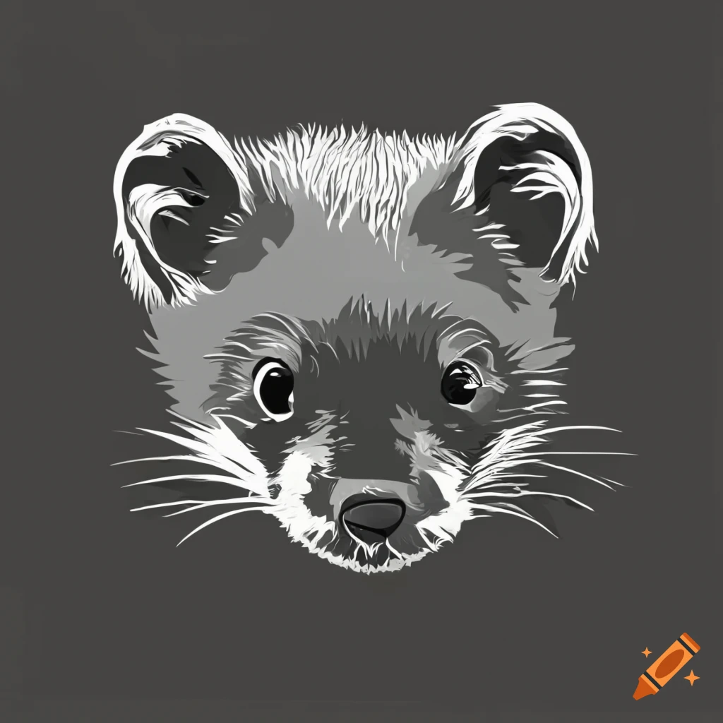 Stoat animal logo for a product or service