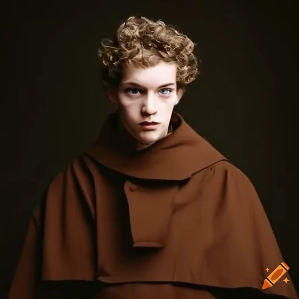 A young adult friar on Craiyon