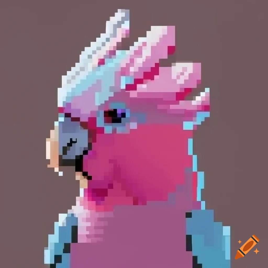 Cute pixelated galah icon on Craiyon