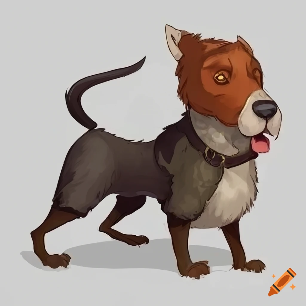 Dog character design concept art on Craiyon