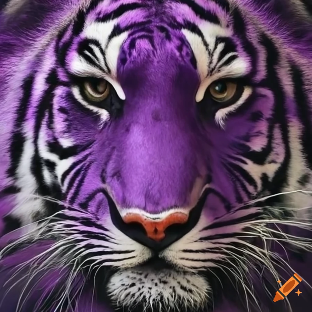 Purple tiger on Craiyon