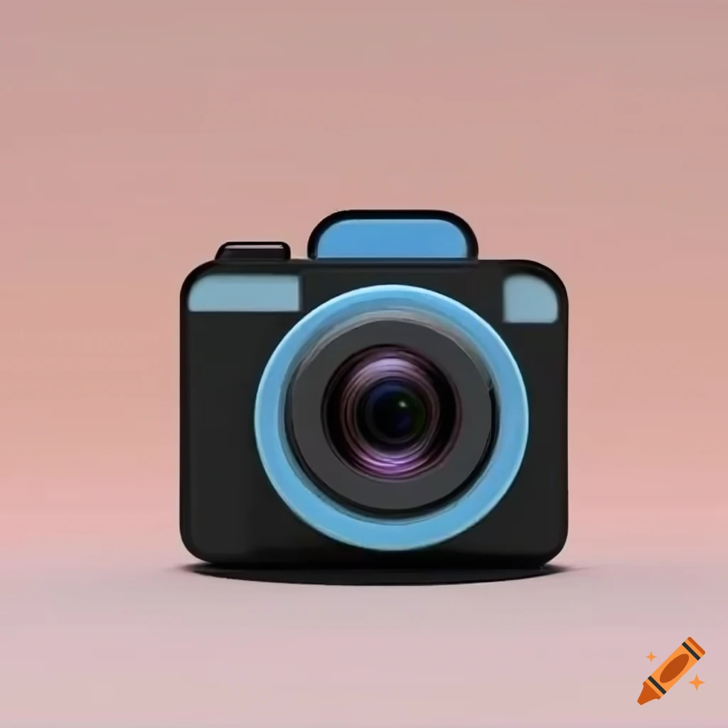 In the style of 3d icon, camera on Craiyon