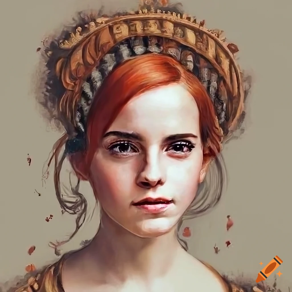 A beautiful photorealistic renaissance portrait of a woman dressed as a ...