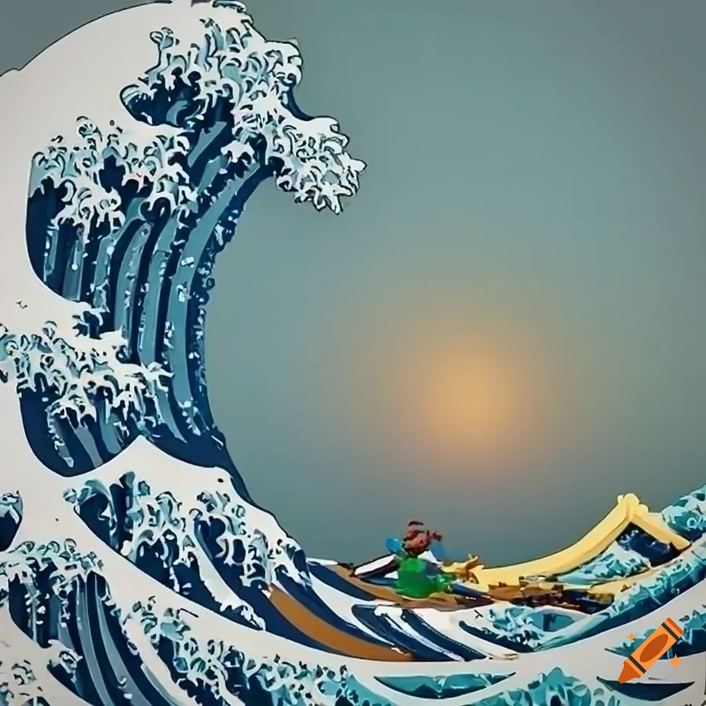 The great wave of kanagawa lego set