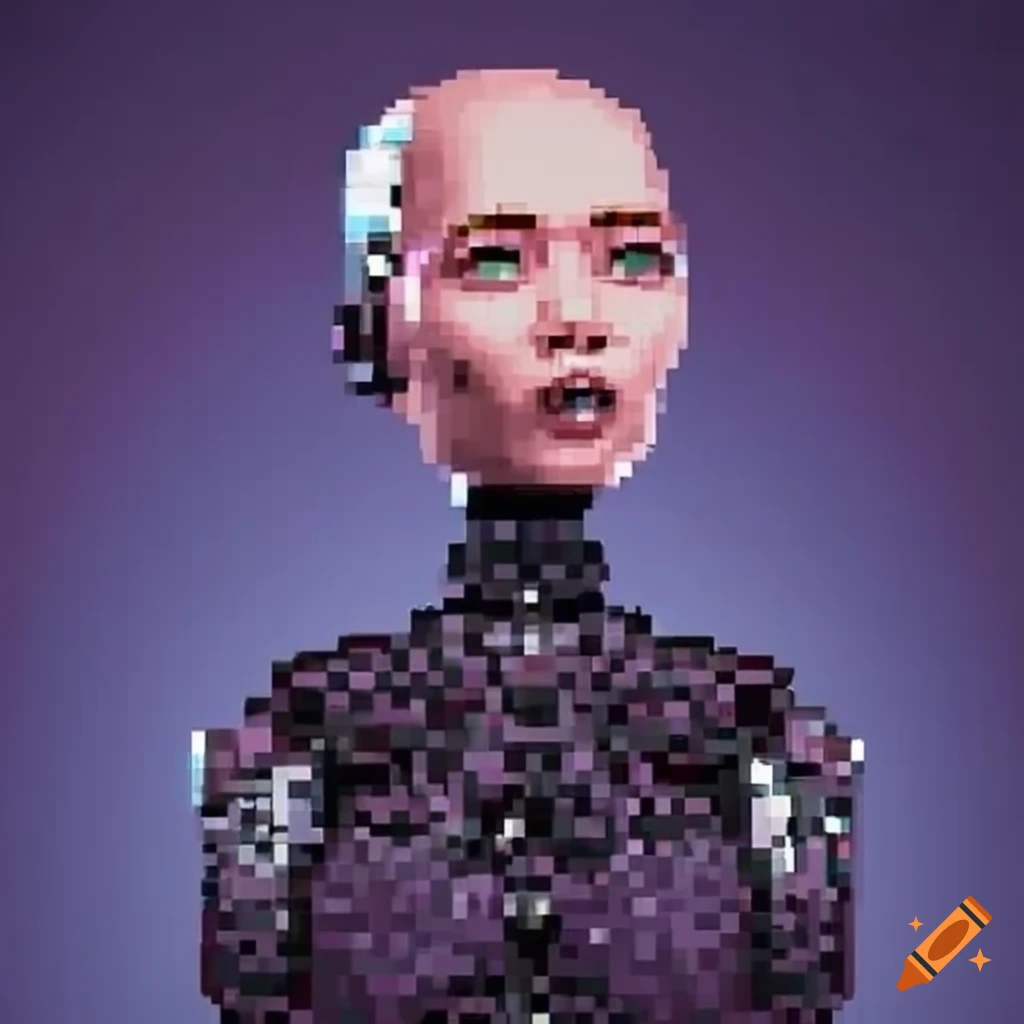 Sophia (robot), 8-bit on Craiyon