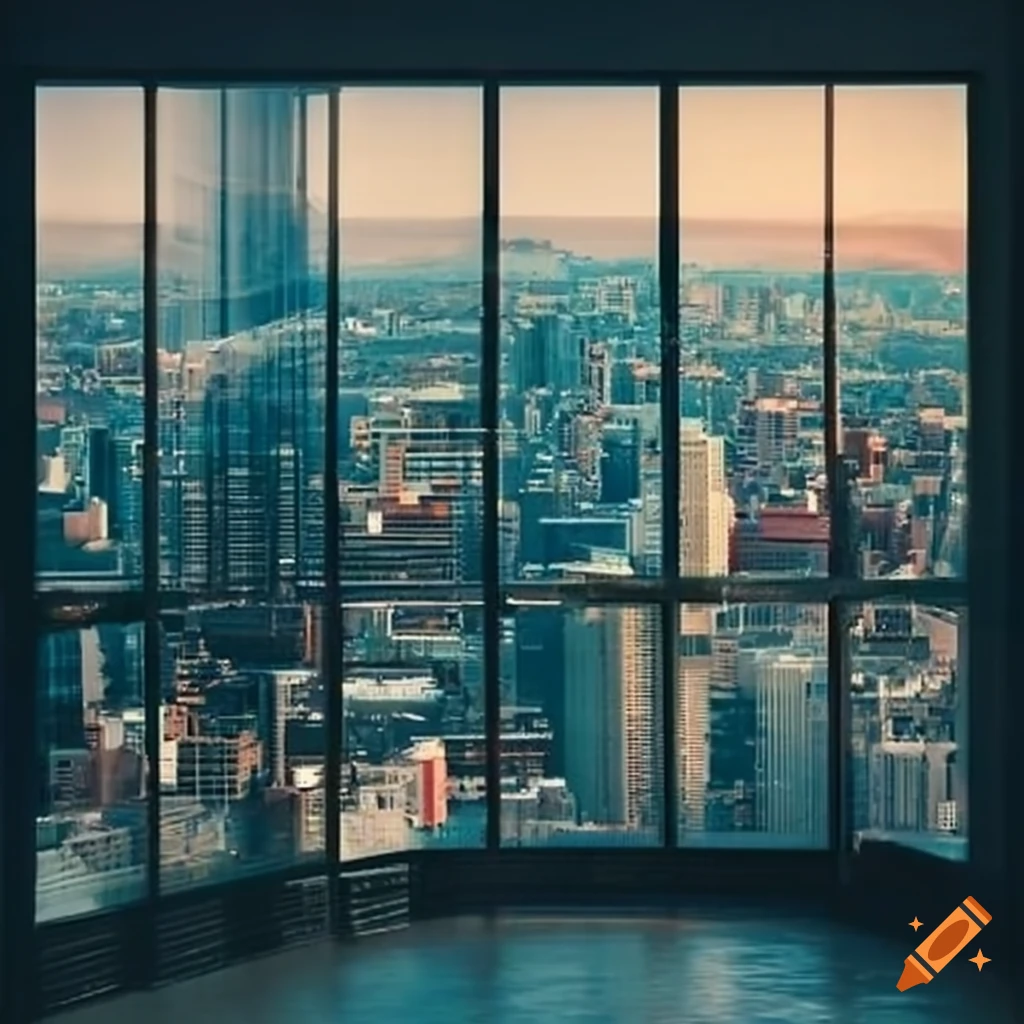 View from a high rise building window