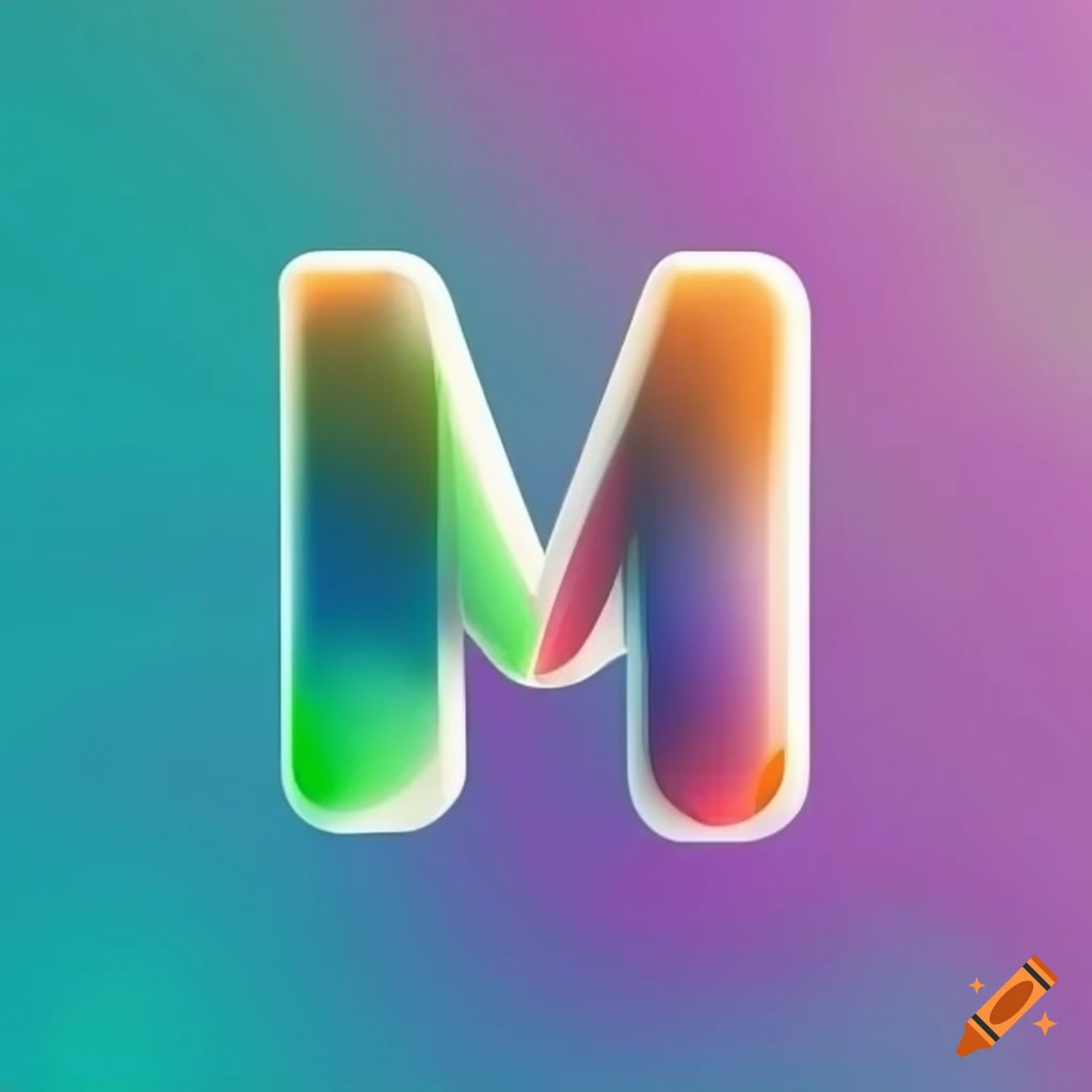 An app icon with the letter m on Craiyon