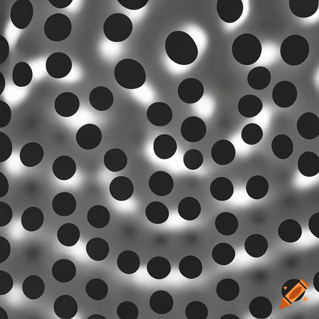 Geometry polka dots black white on Craiyon