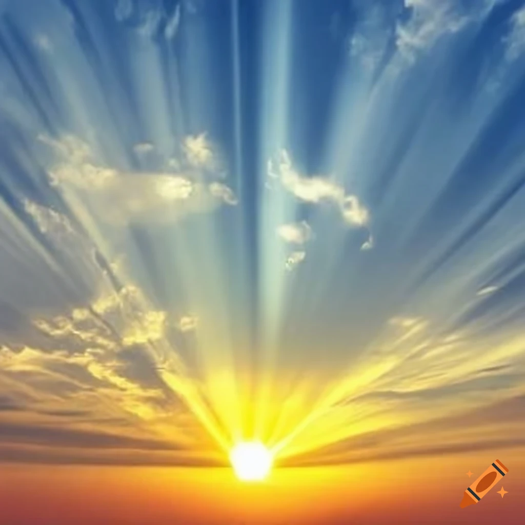 Rays of sun and bit of cloud