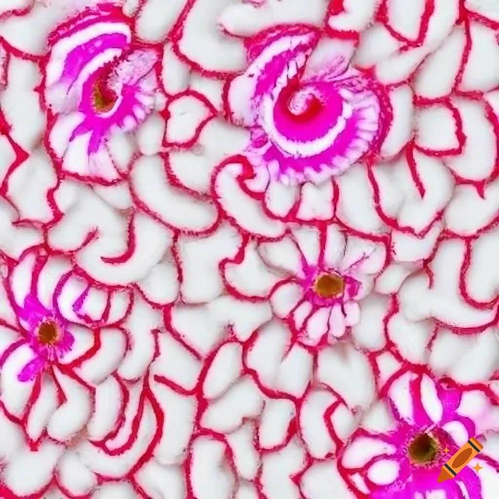 Frilly flower texture on Craiyon