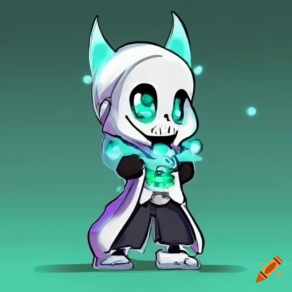 Monster with teal eyes, a white soul, teal magic, and immense greed ...