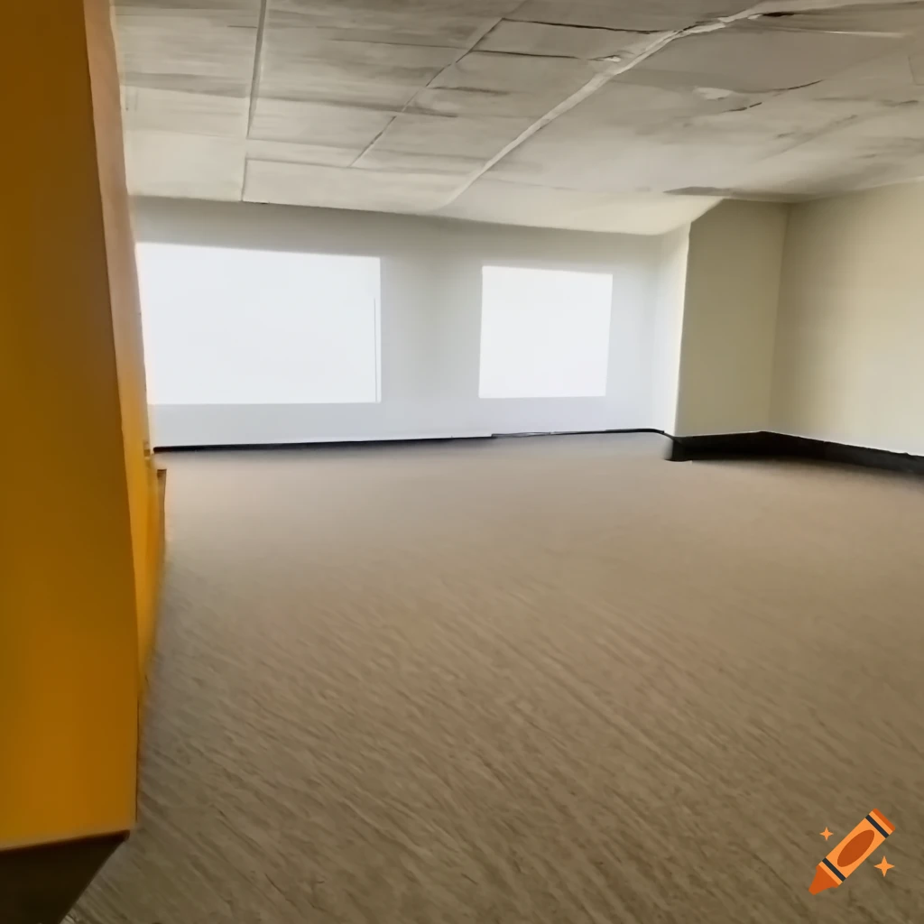 Liminal spaces, office setting on Craiyon