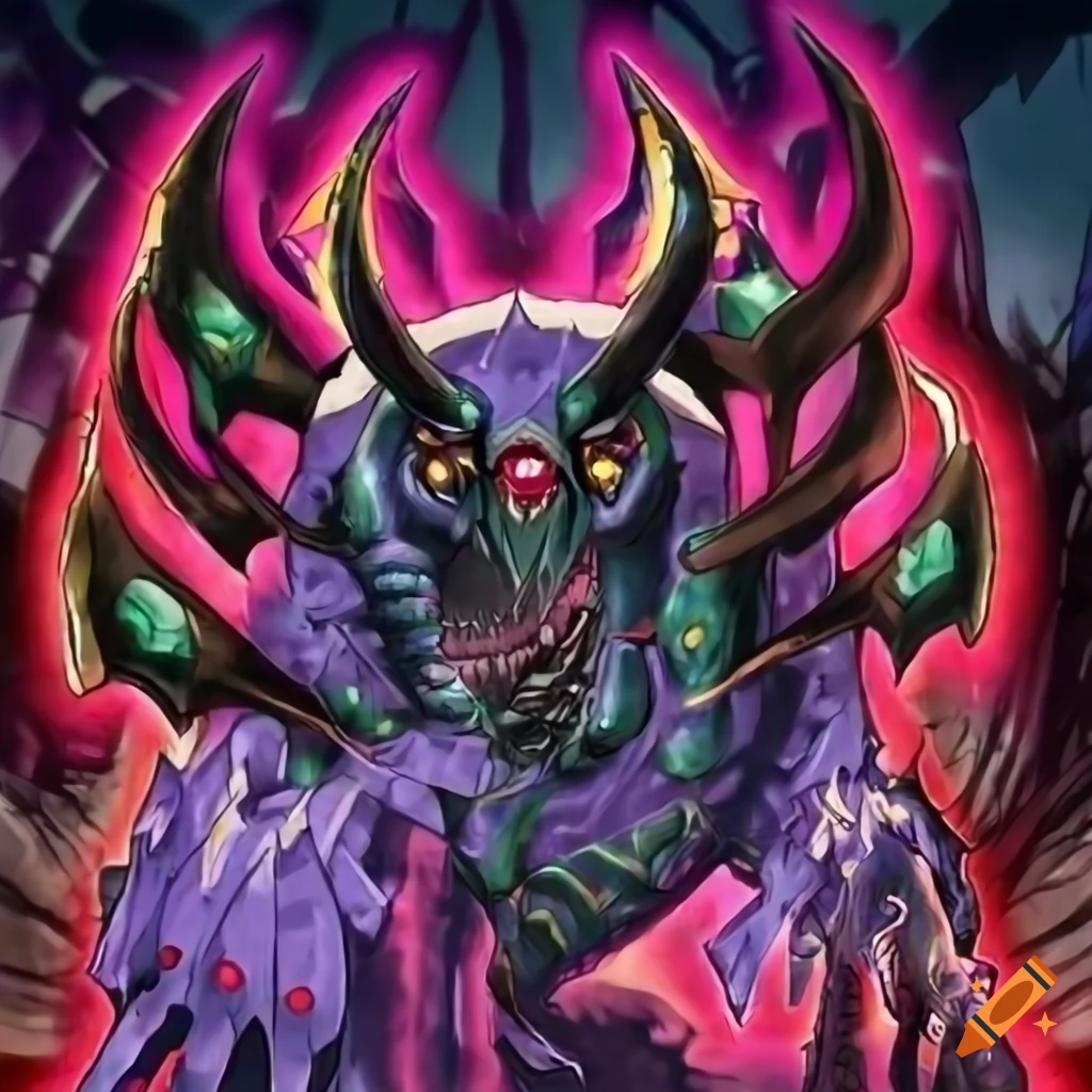 Yugioh card art, insect monster on Craiyon