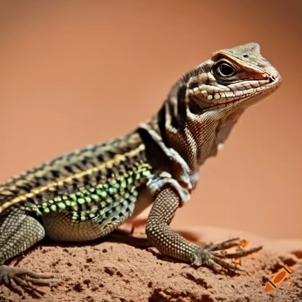A lizard in the desert