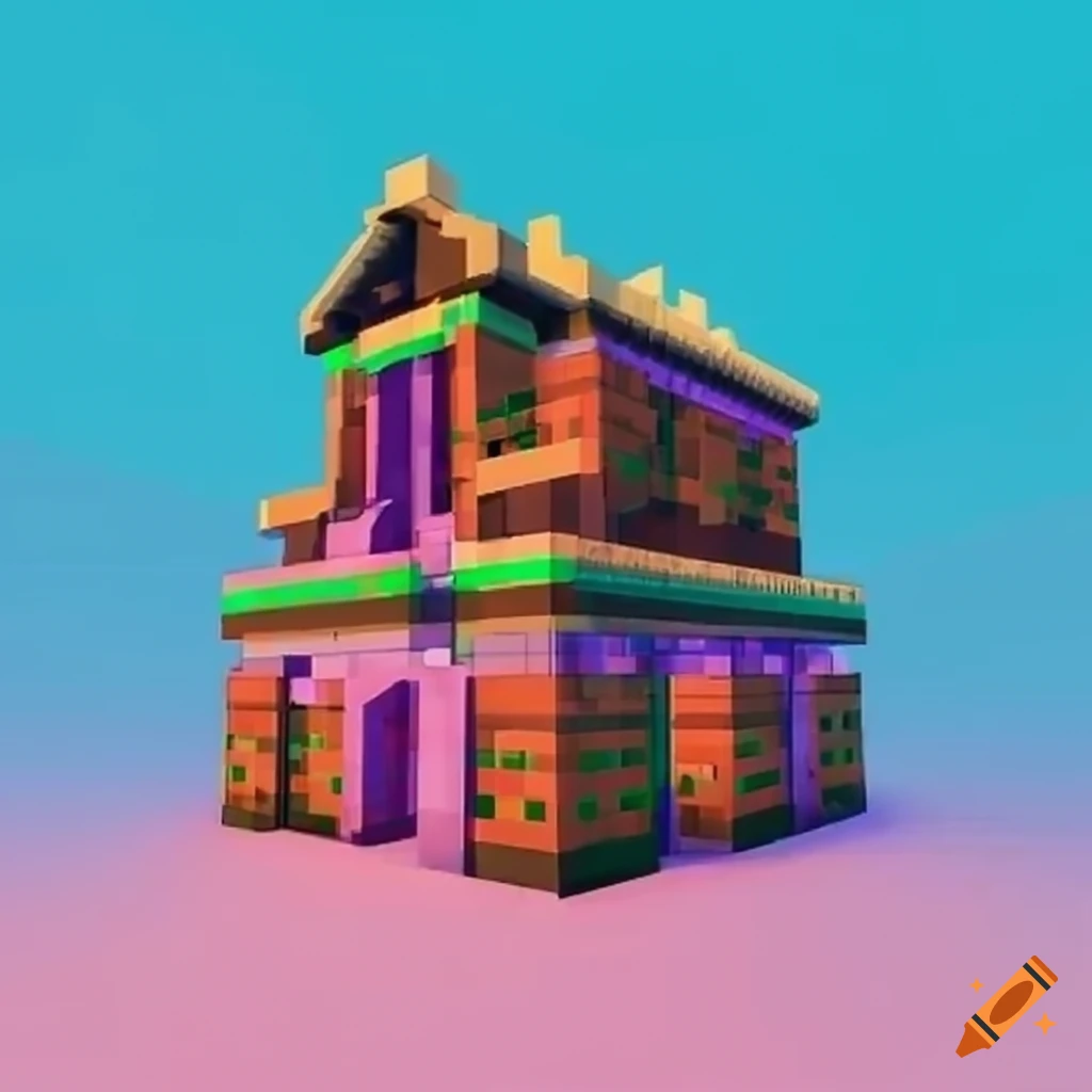 Minecraft factory on Craiyon