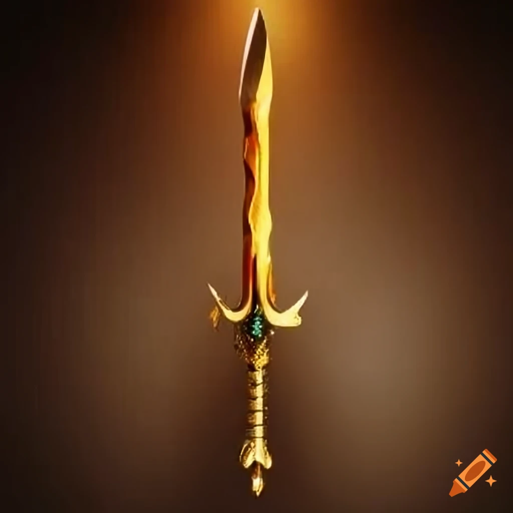 Golden sword on Craiyon