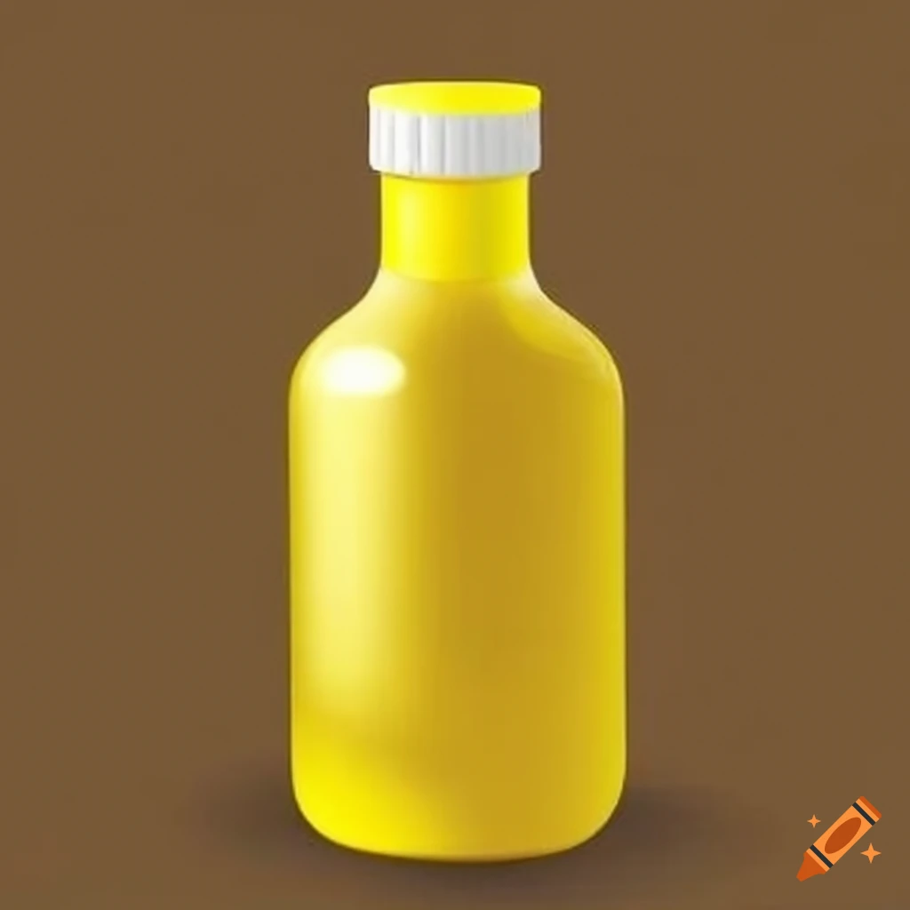 Plastic yellow bottle of povidone-iodine antiseptic solution