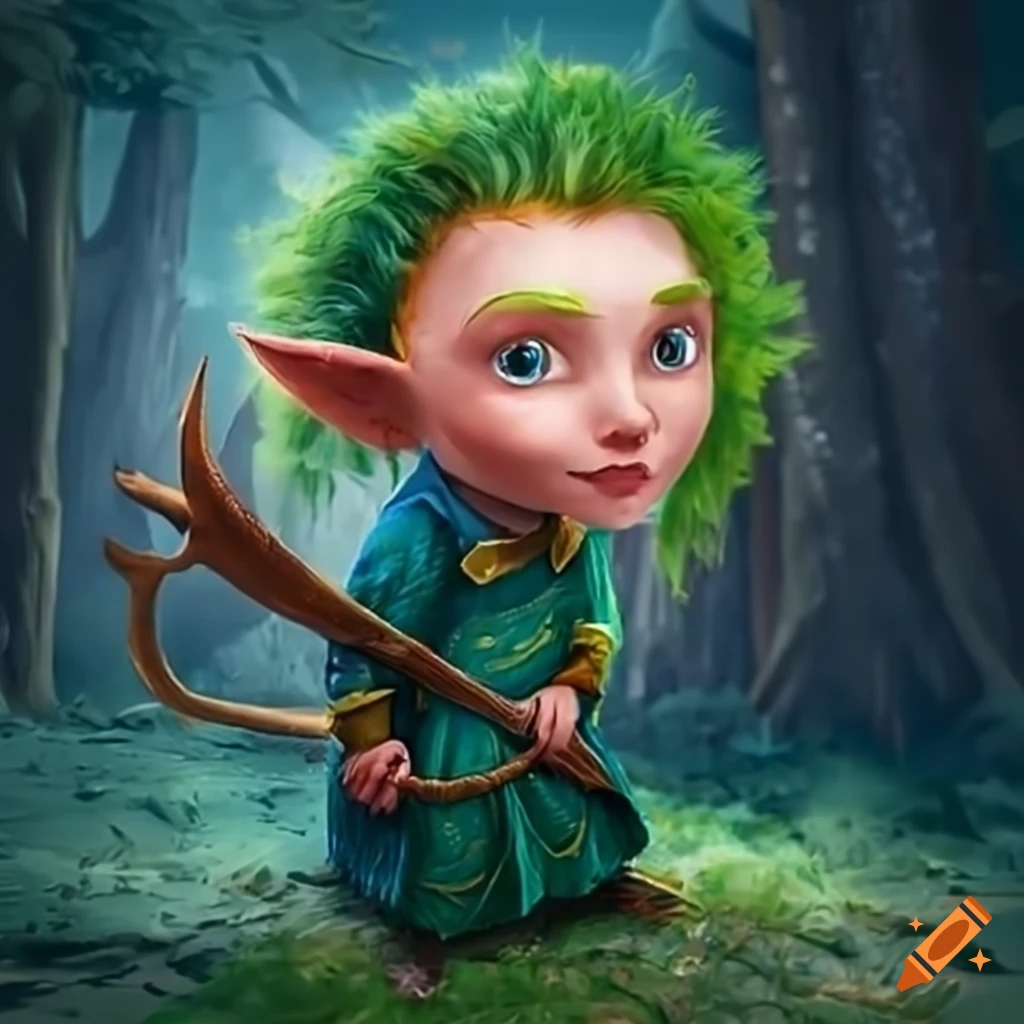 Create the photo of a brave elf