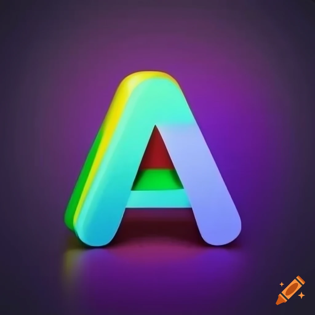 An app icon with the letter a on Craiyon