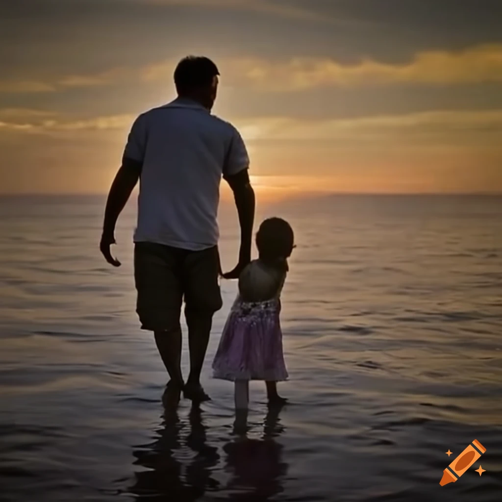 A loving father and daughter