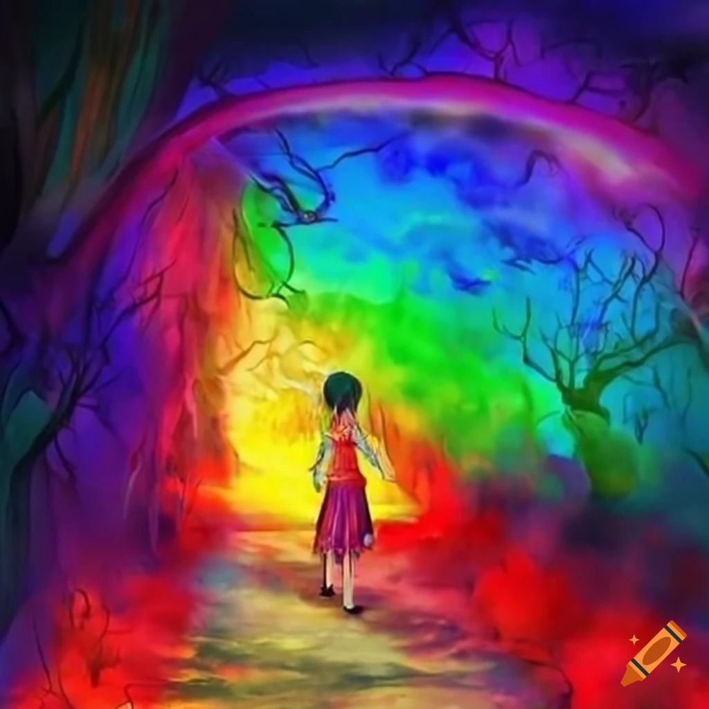 A beautiful artwork of a rainbow