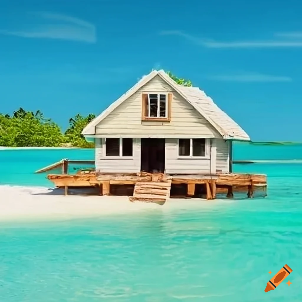 Island hut on Craiyon