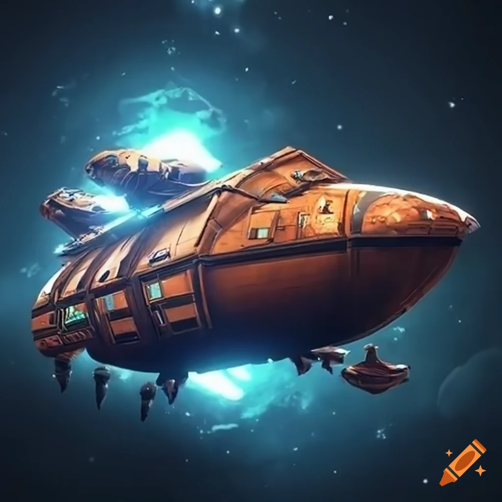 A sci-fi inspired noah's ark spaceship floating in space, and it's a ...