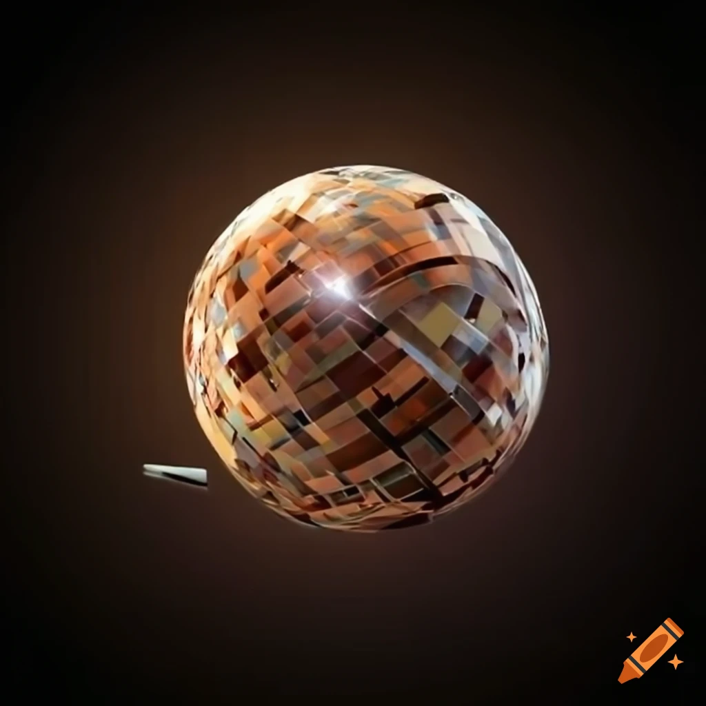 Sphere breaking into square pieces