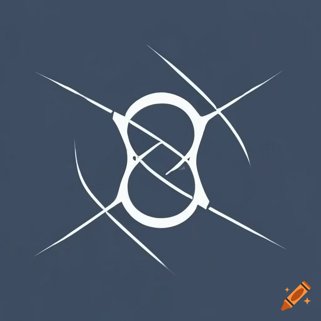 Draw an abstract logo for advanced technology research center, use 3 ...