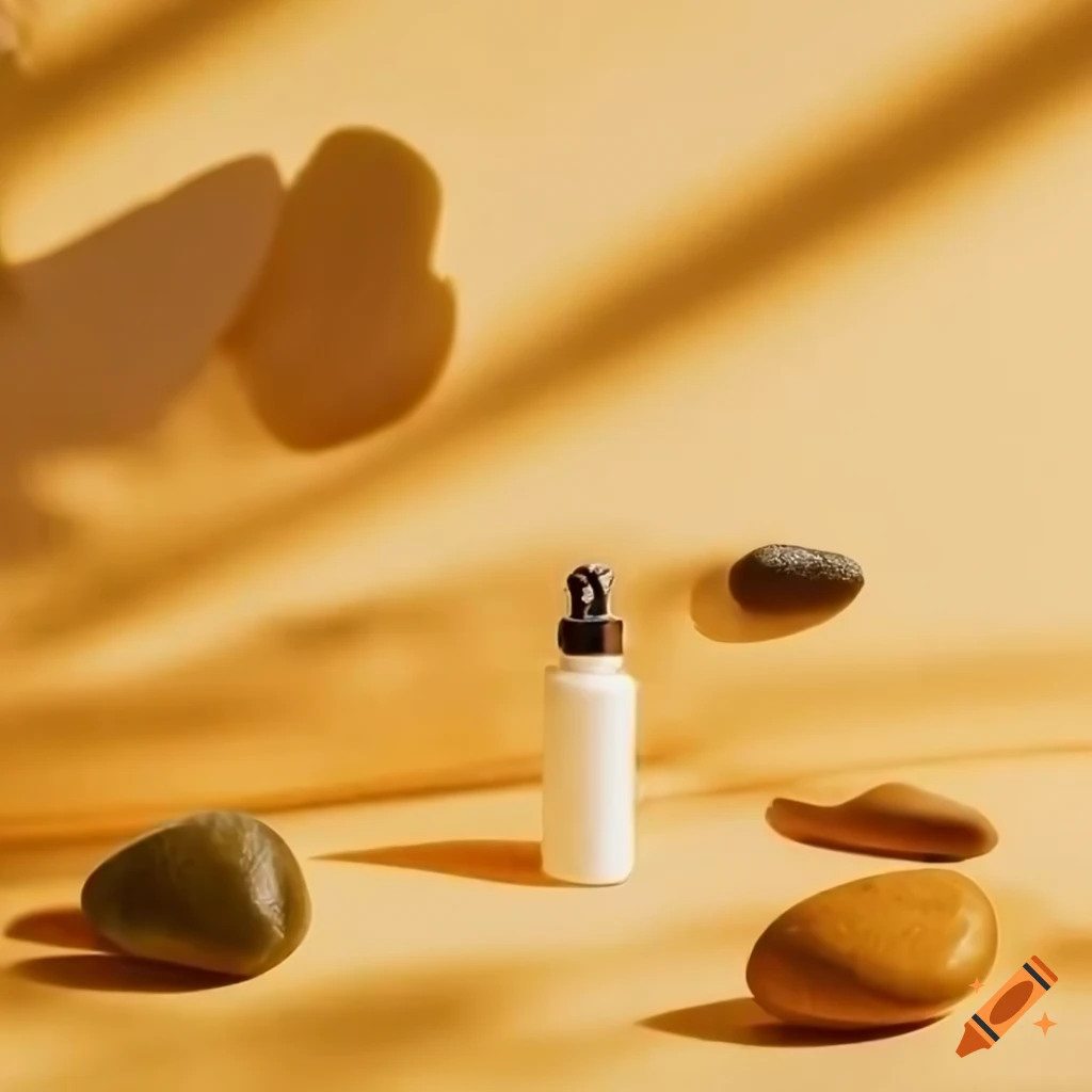 Natural light skin care product shooting, warm sunlight, light-colored ...