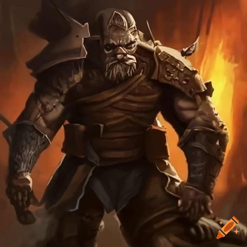 Dnd orco de guerra gritando on Craiyon