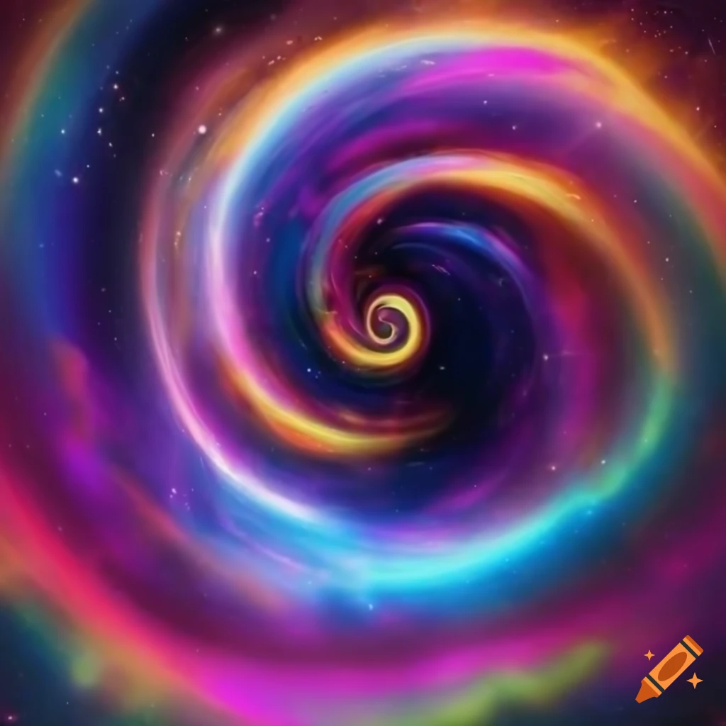 An abstract, cosmic and nebulous spiralling tunnel of space and time ...