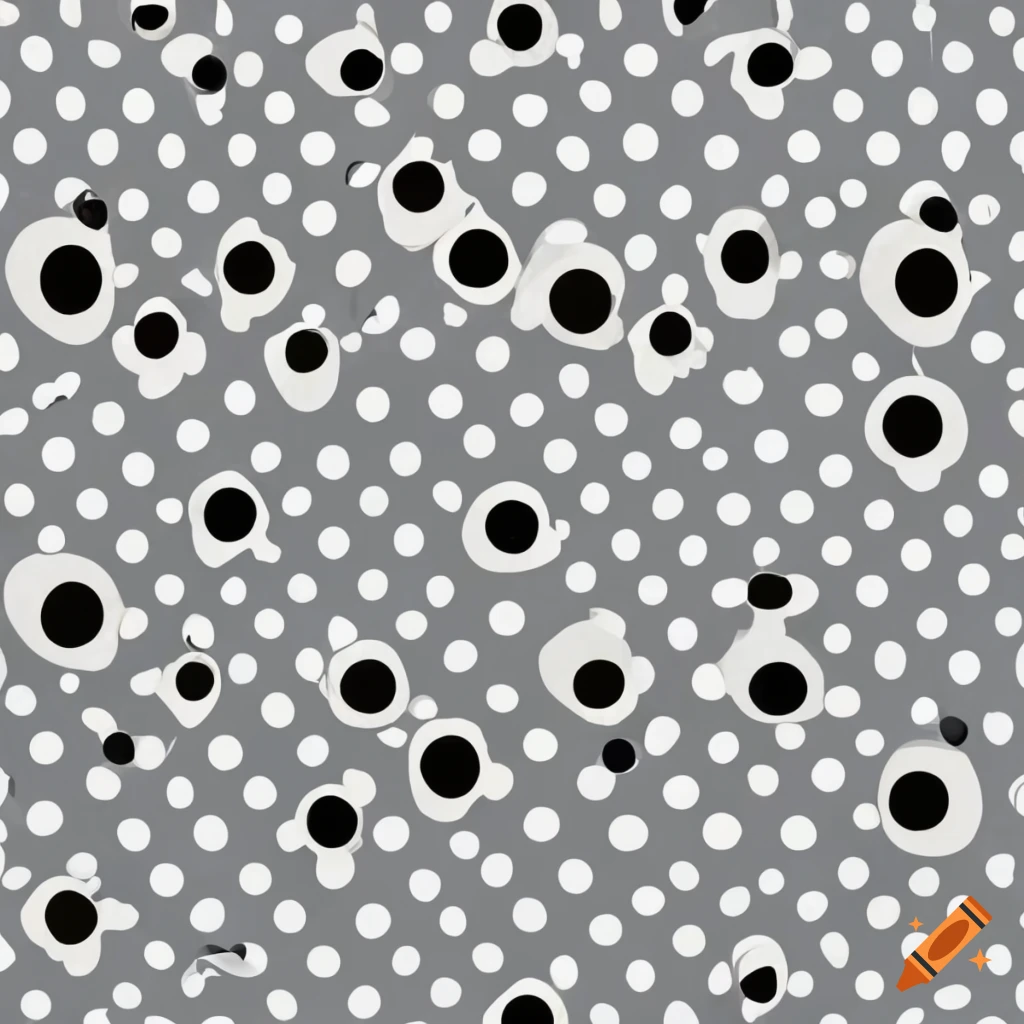 Geometry polka dots black white