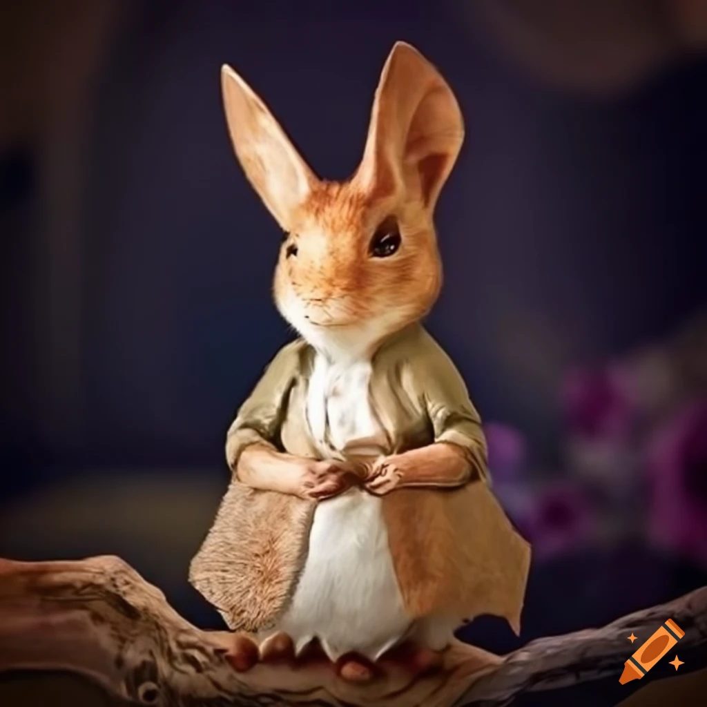 Beatrix potter style bat character