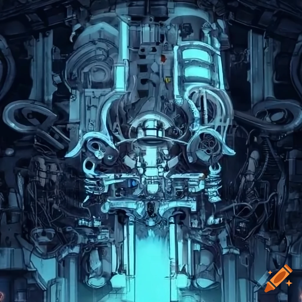 Engine technical diagram on Craiyon