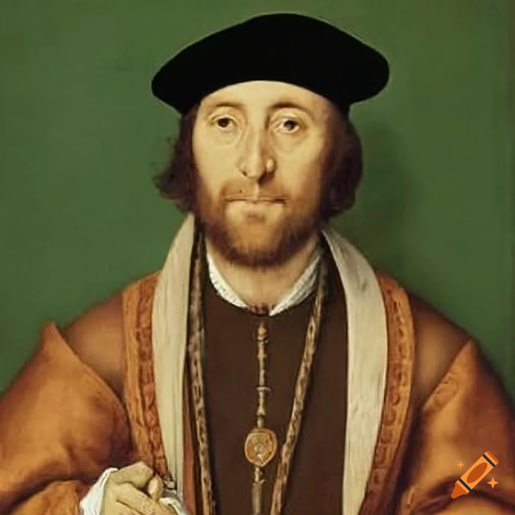 Northern renaissance portrait of john lennon, painting by hans holbein