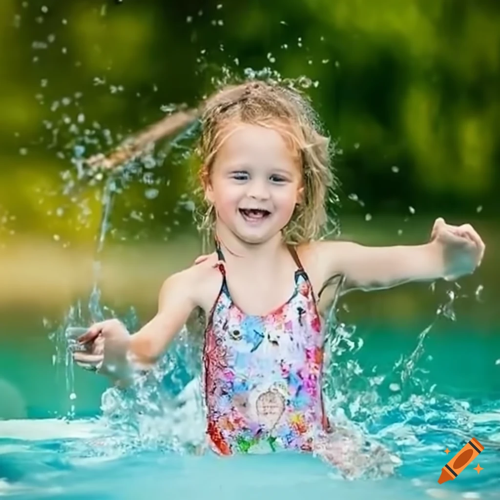 Kids water fun on Craiyon