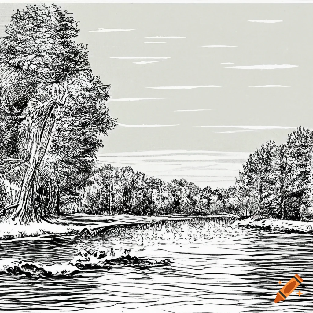 How To Draw River Water