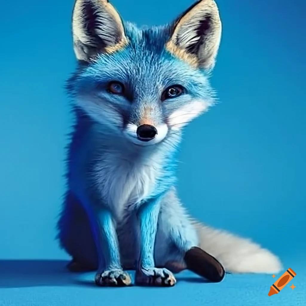 Blue fox on Craiyon
