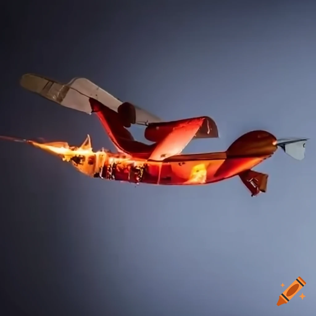 Three monkeys building an airplane that is flying through the air. The ...