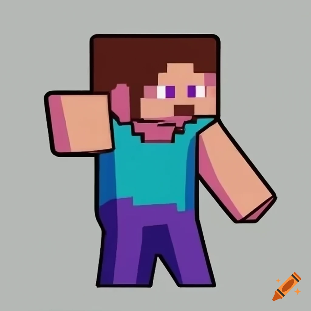 Minecraft steve as a human on Craiyon