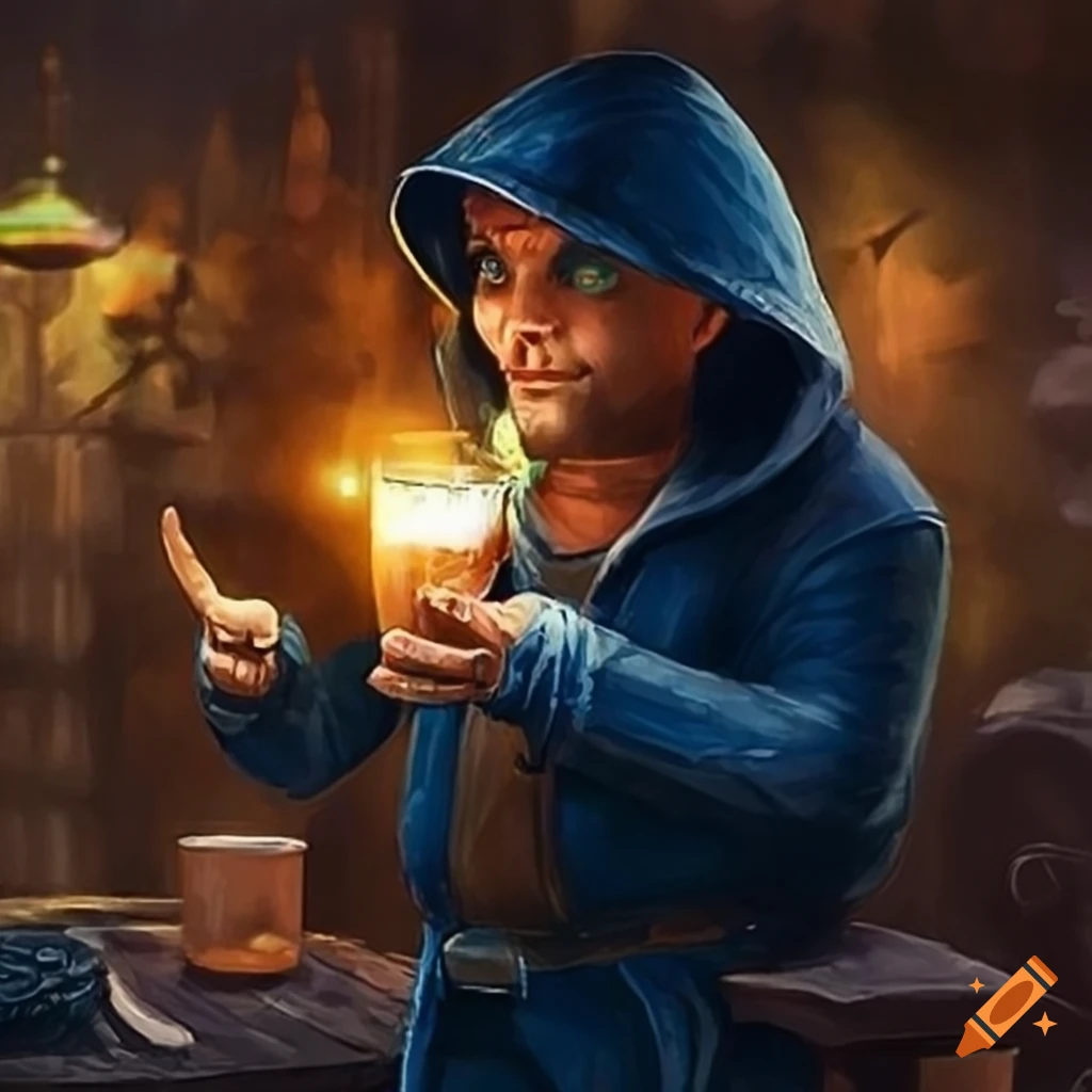 A sickly pale green eyed halfling thief missing little finger on each ...