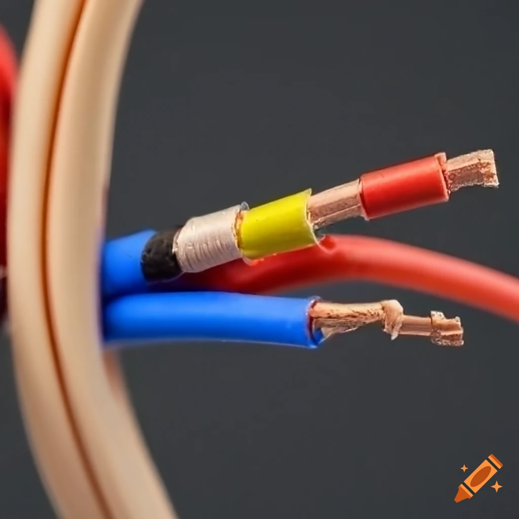 Three-core wire in the section