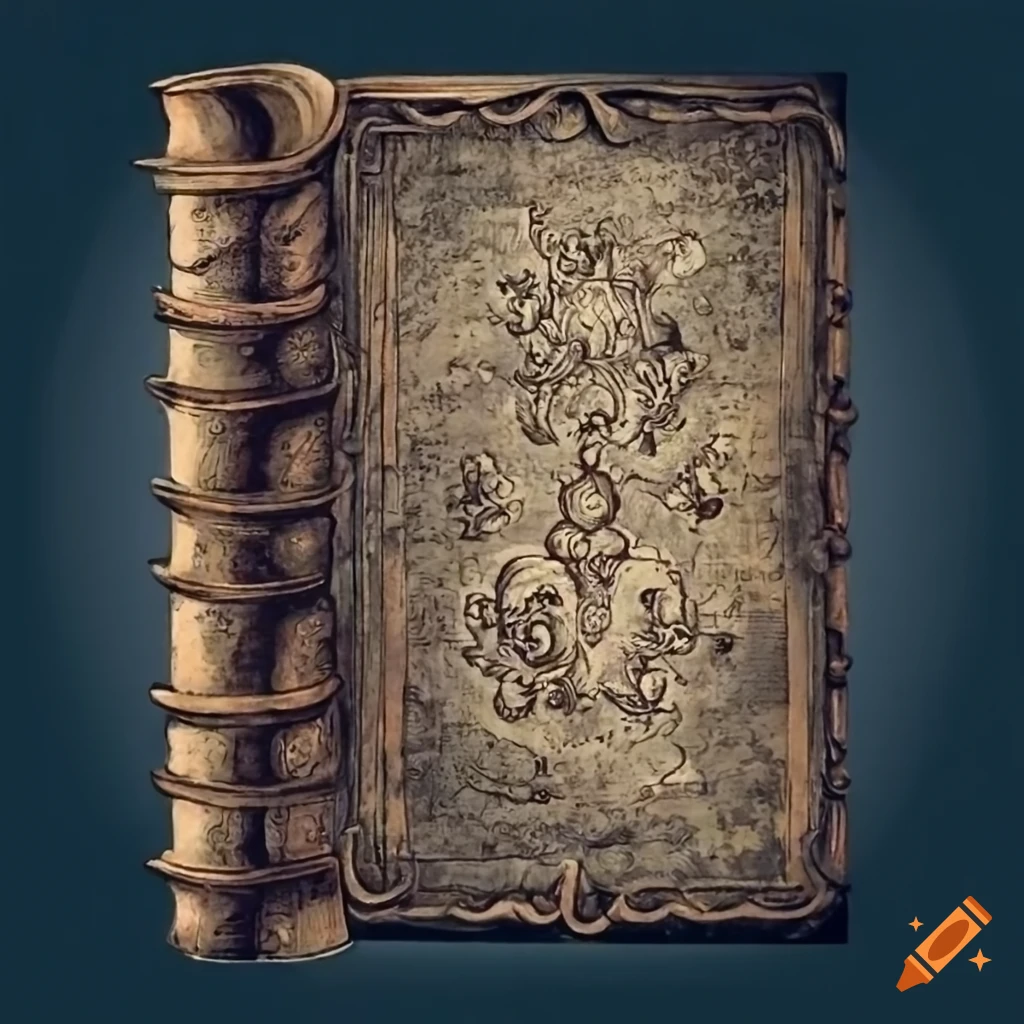 Old medieval book on Craiyon